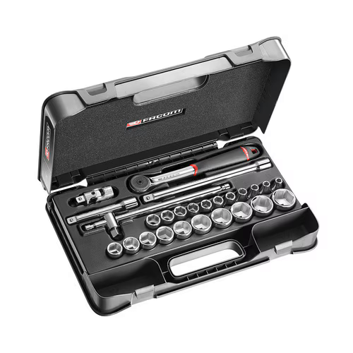 Facom S.161-4P6 1/2"Dr 26pce Metric 8-32mm Hexagon (6-Point) Socket Se