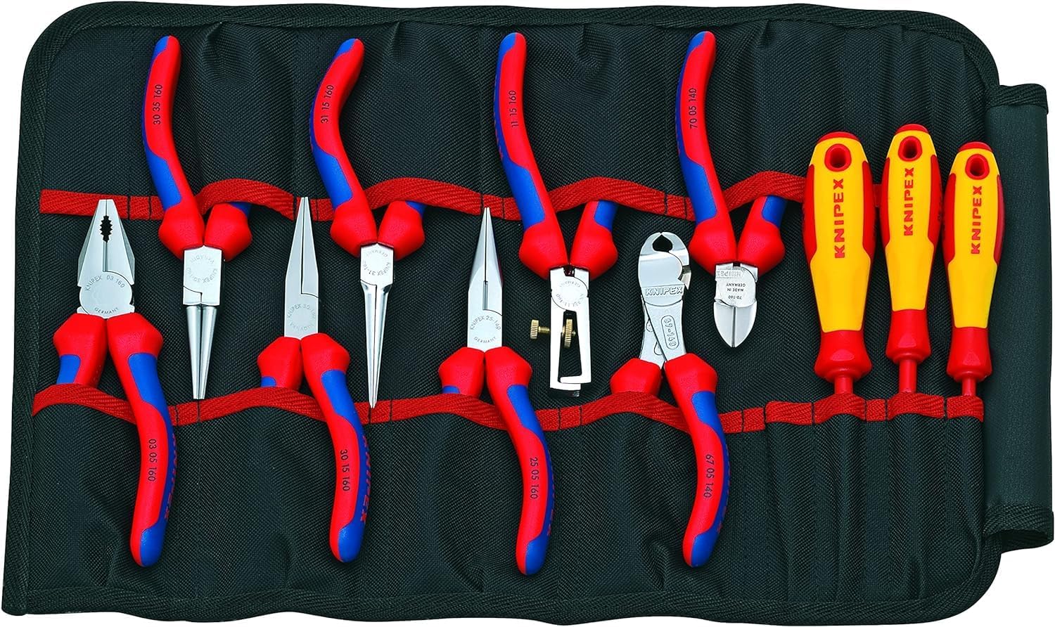 Knipex 00 19 41 11pce Telecom Plier and Screwdriver Set Tool Kit In To
