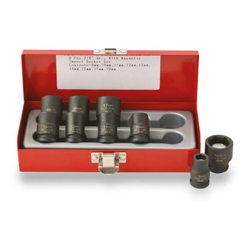 Impact Socket Supplies (ISS UK) SET06MAGMM 3/8"Dr 9pce 9-19mm Magnetic