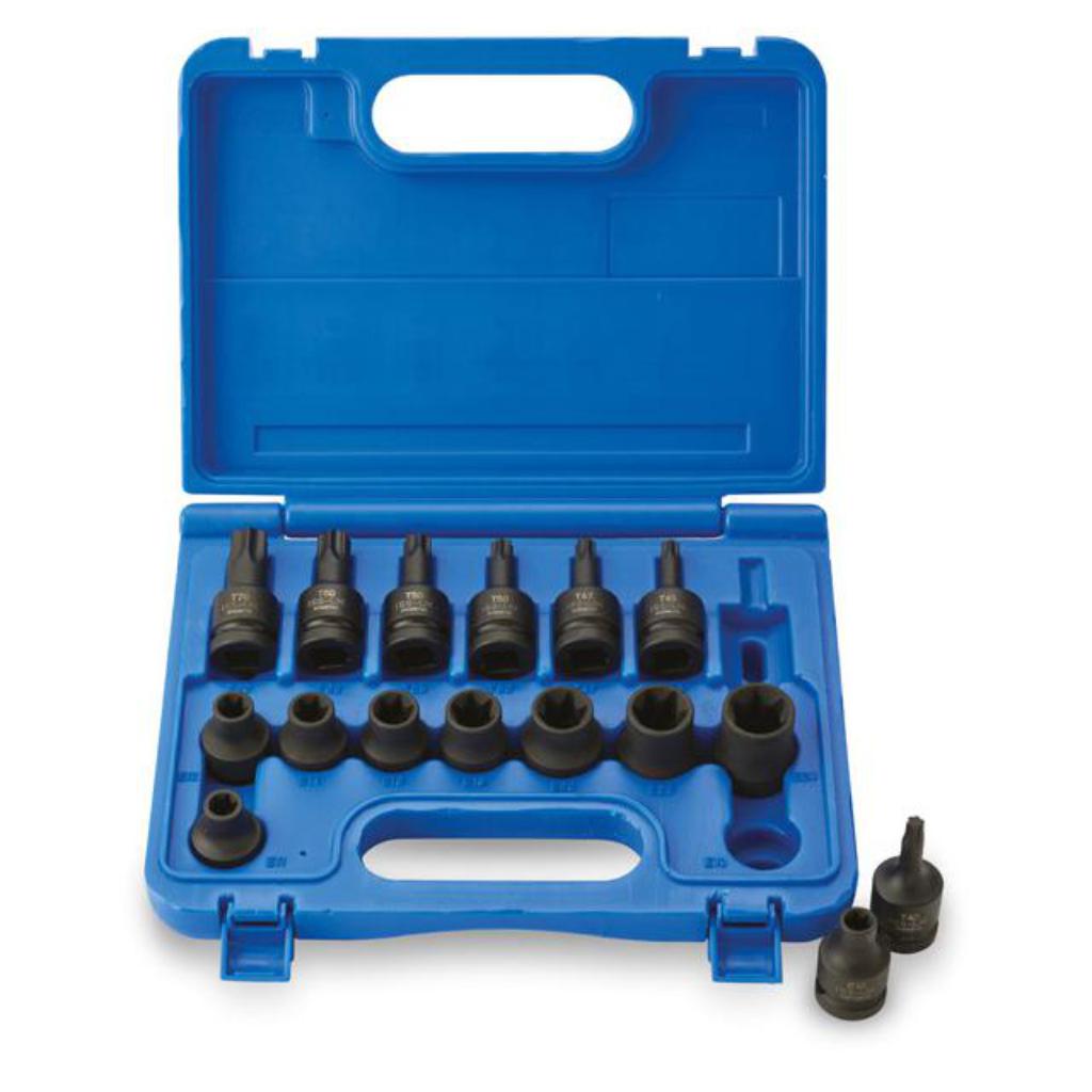 Impact Socket Supplies (ISS UK) SET08FTMT 1/2"Dr 16pce Female/Male Tor