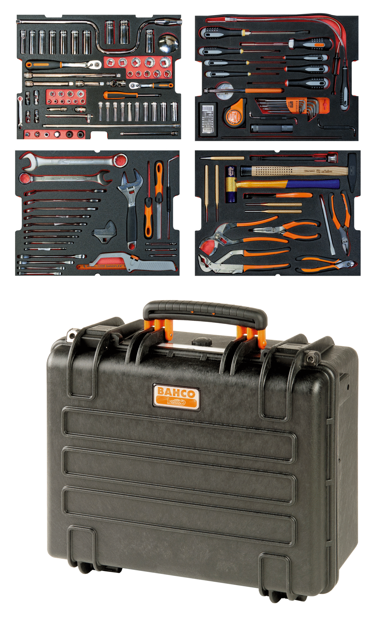 Bahco 4750RCHD01FF1 159pce Aviation Imperial Tool Kit With Heavy Duty