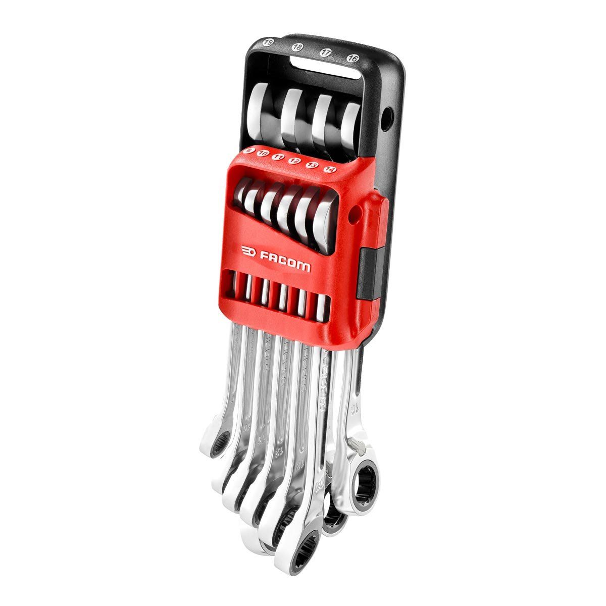 Facom 467BR.JP10 10pce Metric 8-19mm ‘Fast Ratchet’ Ratchet Combinatio