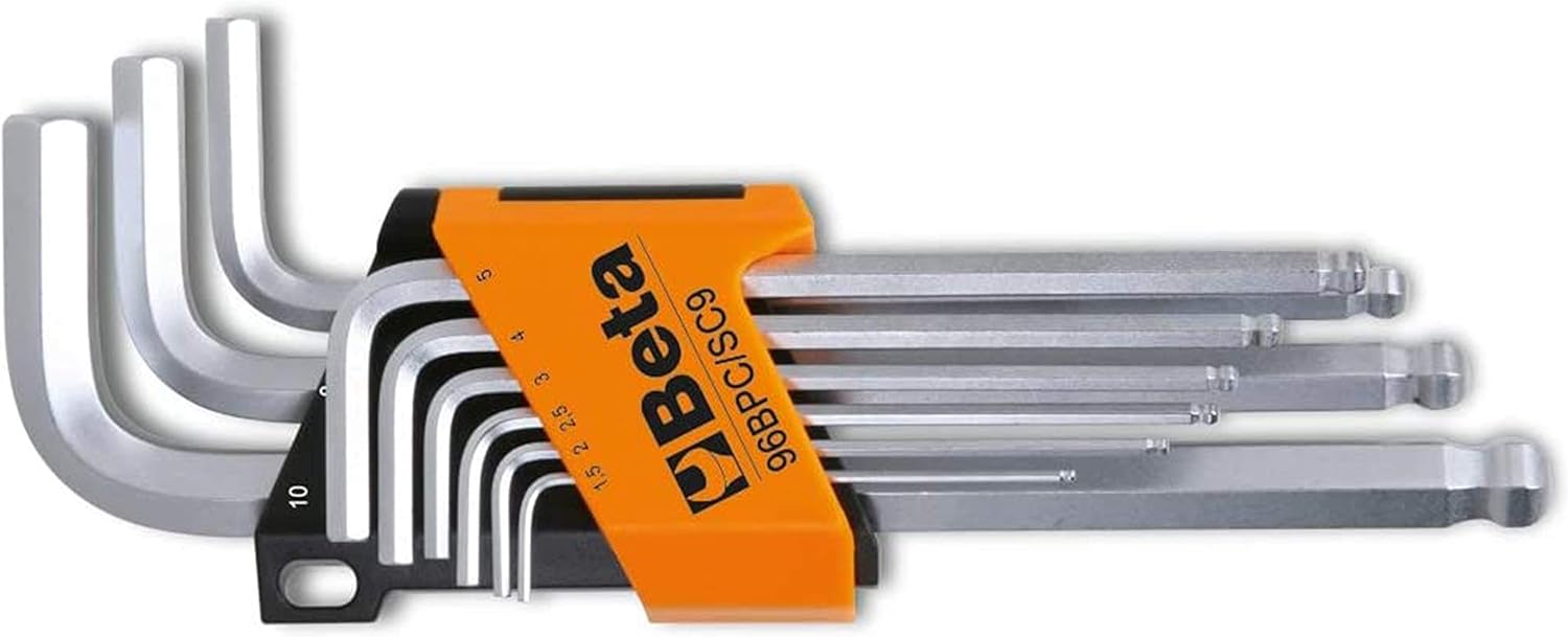 Beta 96BPC/SC9 9pce Metric Ball End Hex Allen Key Set 1.5-10mm