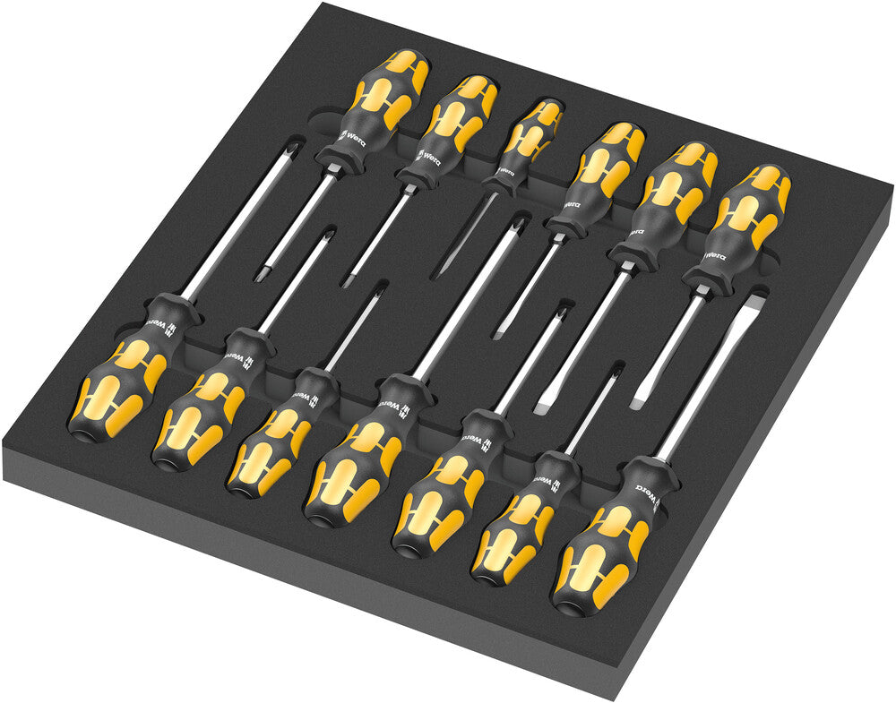 Wera 150105 13pc 9714 Foam insert Hammer Thru Chiseldriver Screwdriver