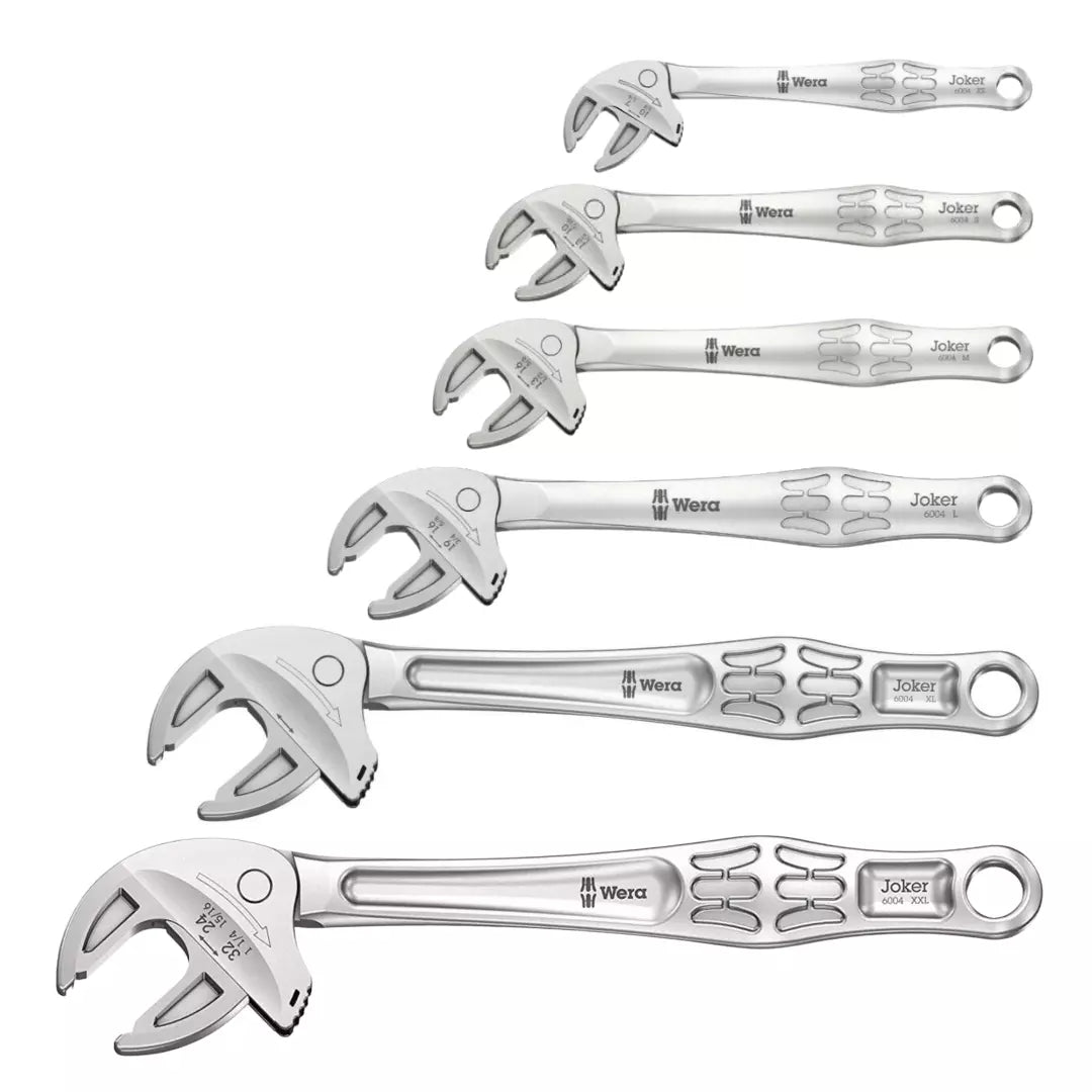 Wera JOKER 6004 6pce XS,S M,L,XL & XXL 7-32mm Self-Setting Spanner Set