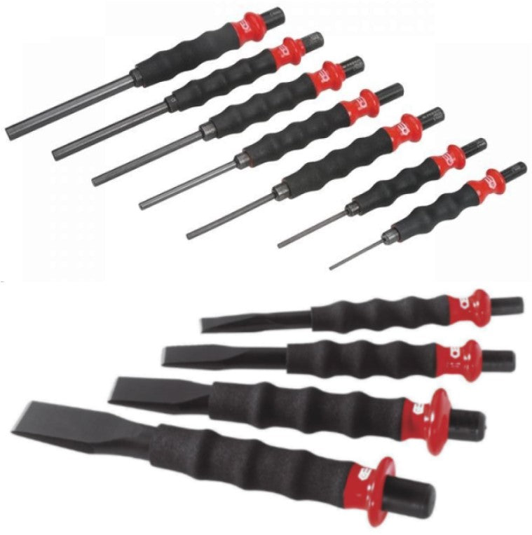 Facom 263GPB 4pce Chisel Set & 249.GJ7 7pce Punch Set - With Comfort G