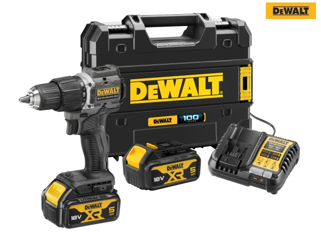 Dewalt DCD100P2T Black 18v 100 Year XR Brushless Compact Combi Hammer