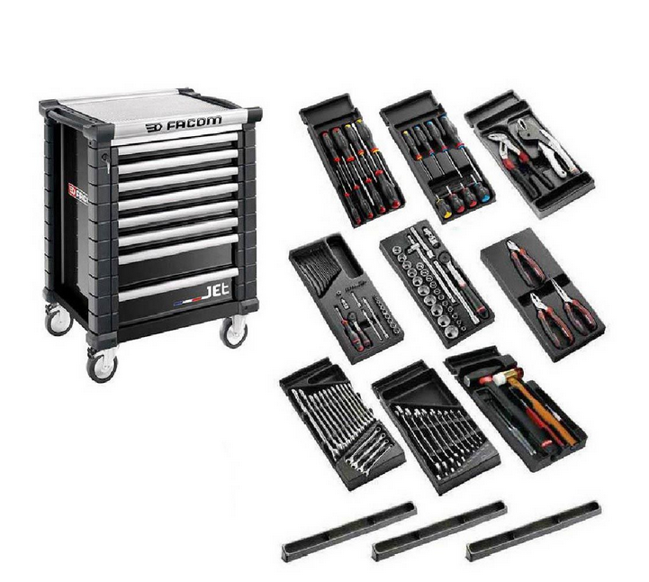 Facom SPOTLIGHTJET8MG 118pc General Metric Tool Kit In Module Trays C/