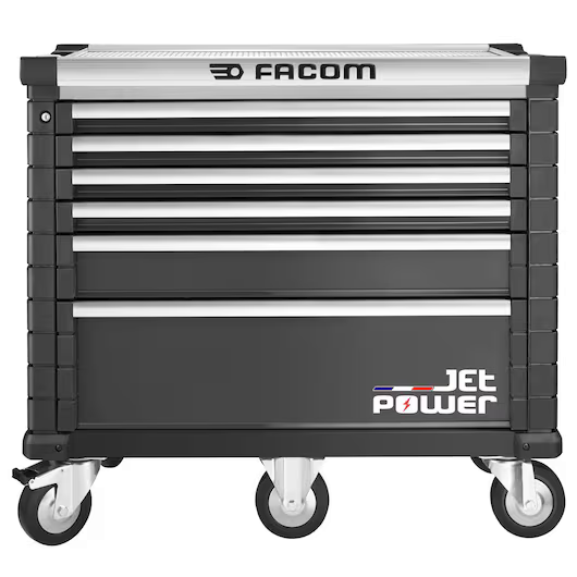 Facom JET.6NM5APOWER BLACK 6 Drawer 5 Mod Roller Cabinet With Power Dr